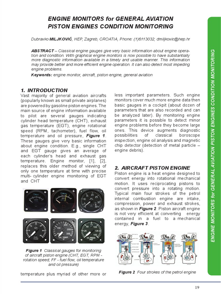 2 Engine Monitors For General Aviation Piston Engines Condition ...