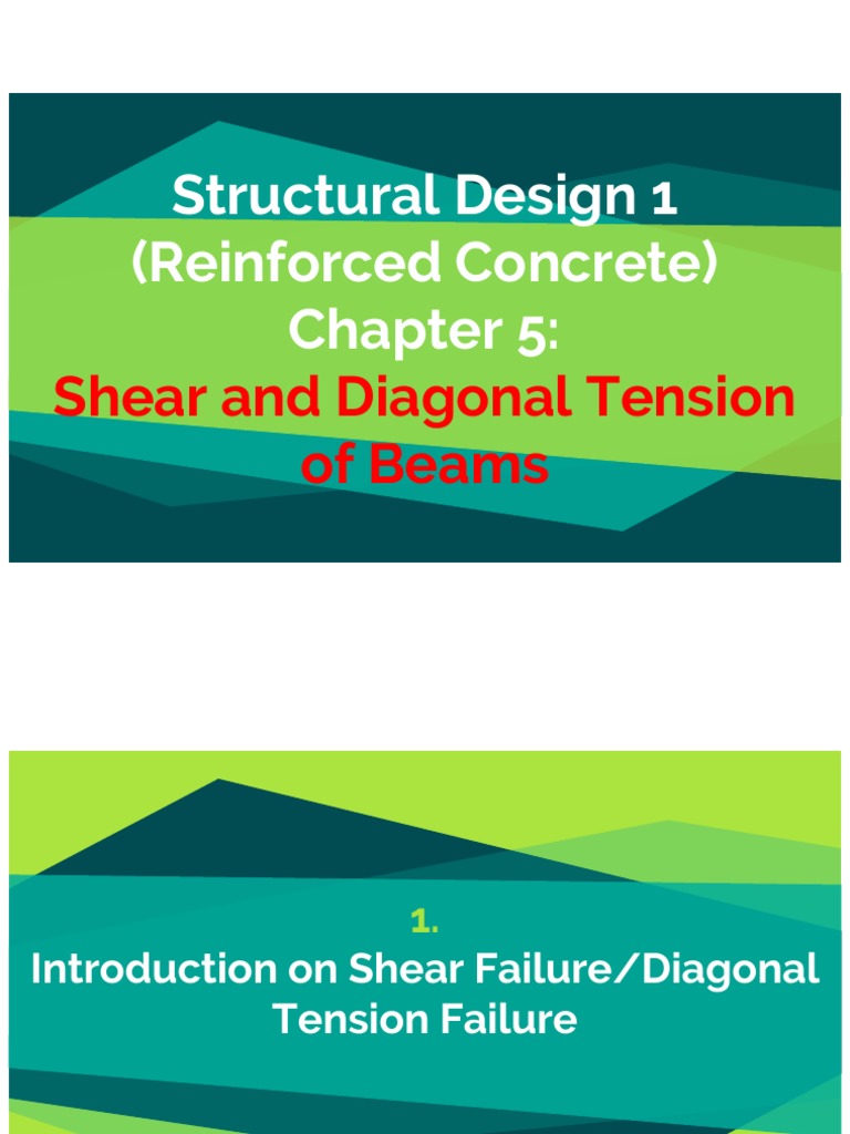 Chapter 5 - Shear and Diagonal Tension On Beams PDF | PDF | Beam ...