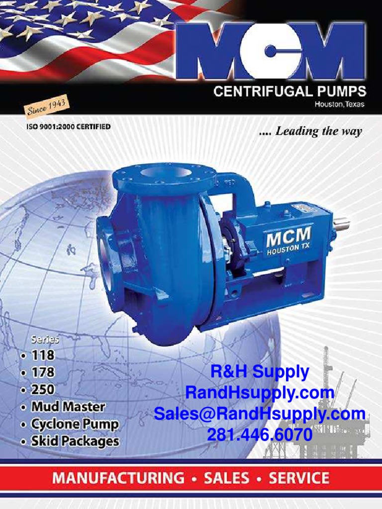 MCM 250 Series Pump Overview | PDF | Turbomachinery | Hydraulics