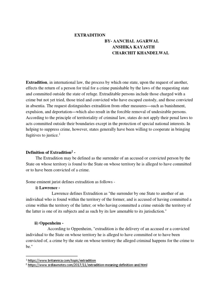 Extradition | PDF | Extradition | Applied Ethics