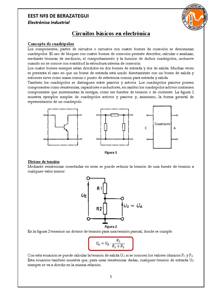 Guia - 02 - Circuitos Basicos en Electronica | PDF | Filtro electronico ...