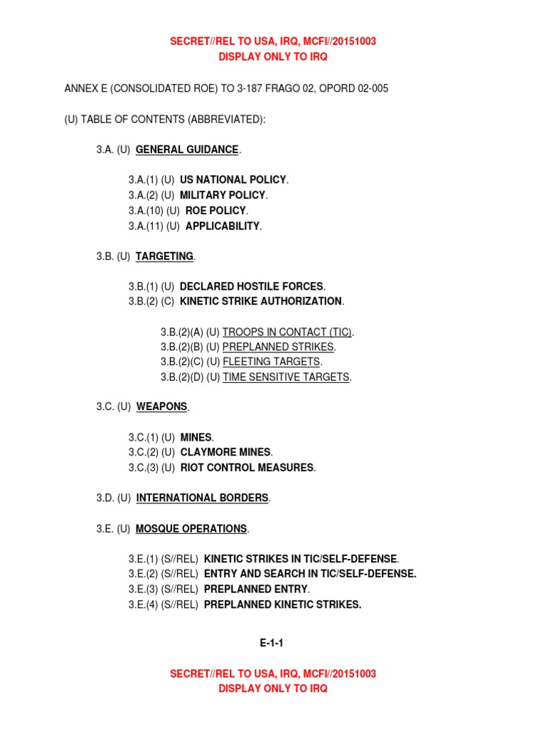 Iraq ROE Guidance for Coalition Forces | PDF | Iraq | United States ...