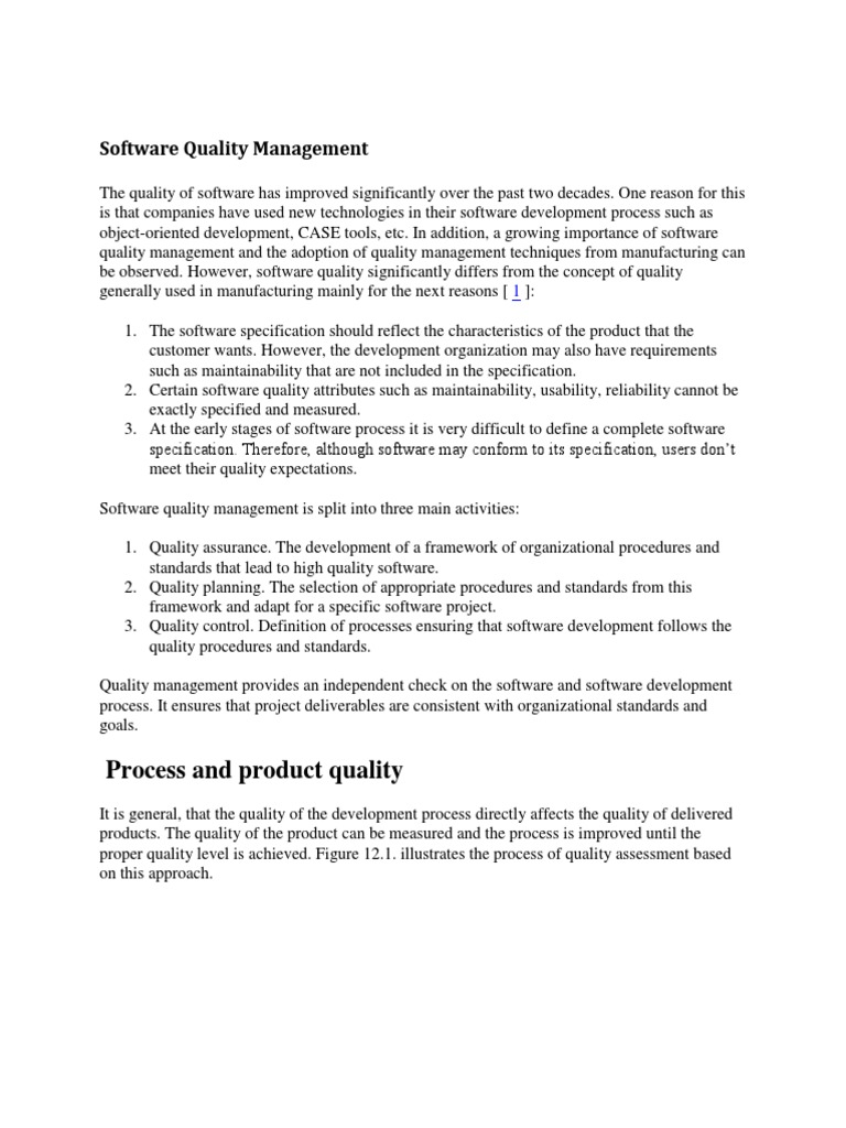 Software Quality Management Techniques | PDF | Iso 9000 | Software Quality
