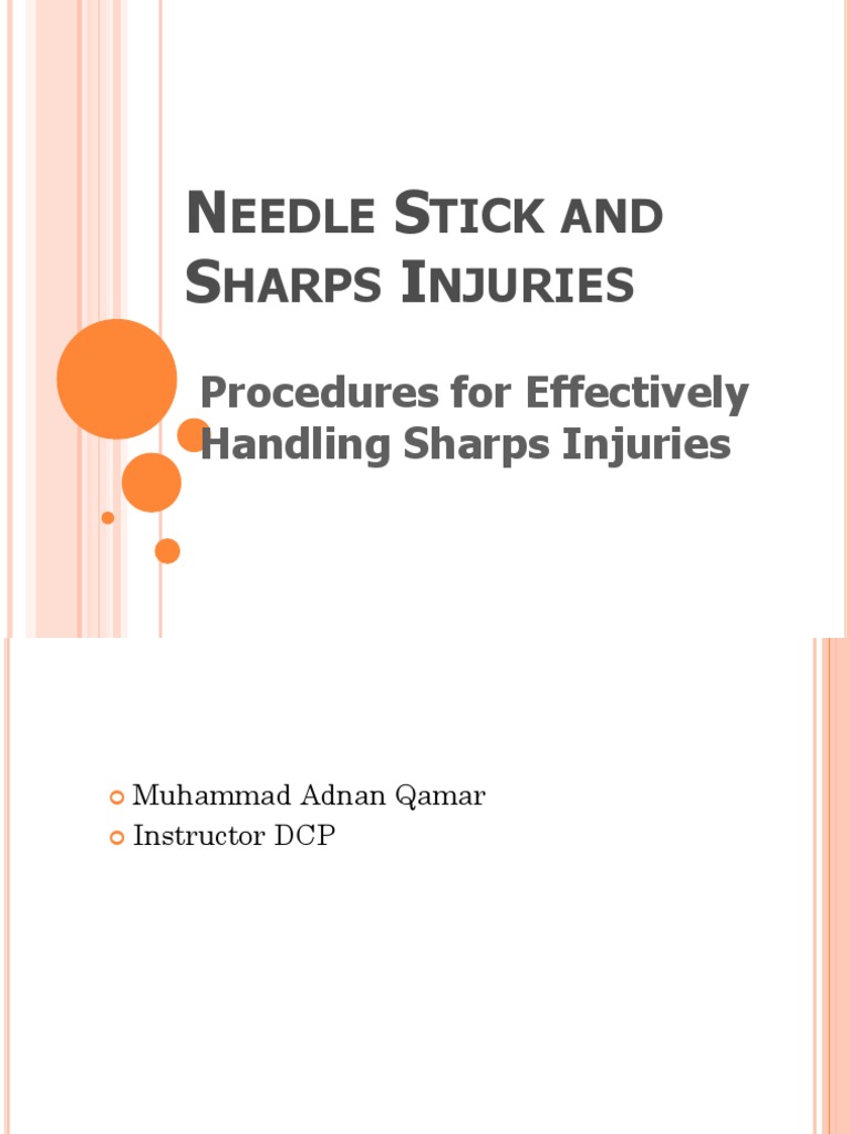 Needle Stick and Sharps Injuries | PDF | Hepatitis B | Medical Specialties