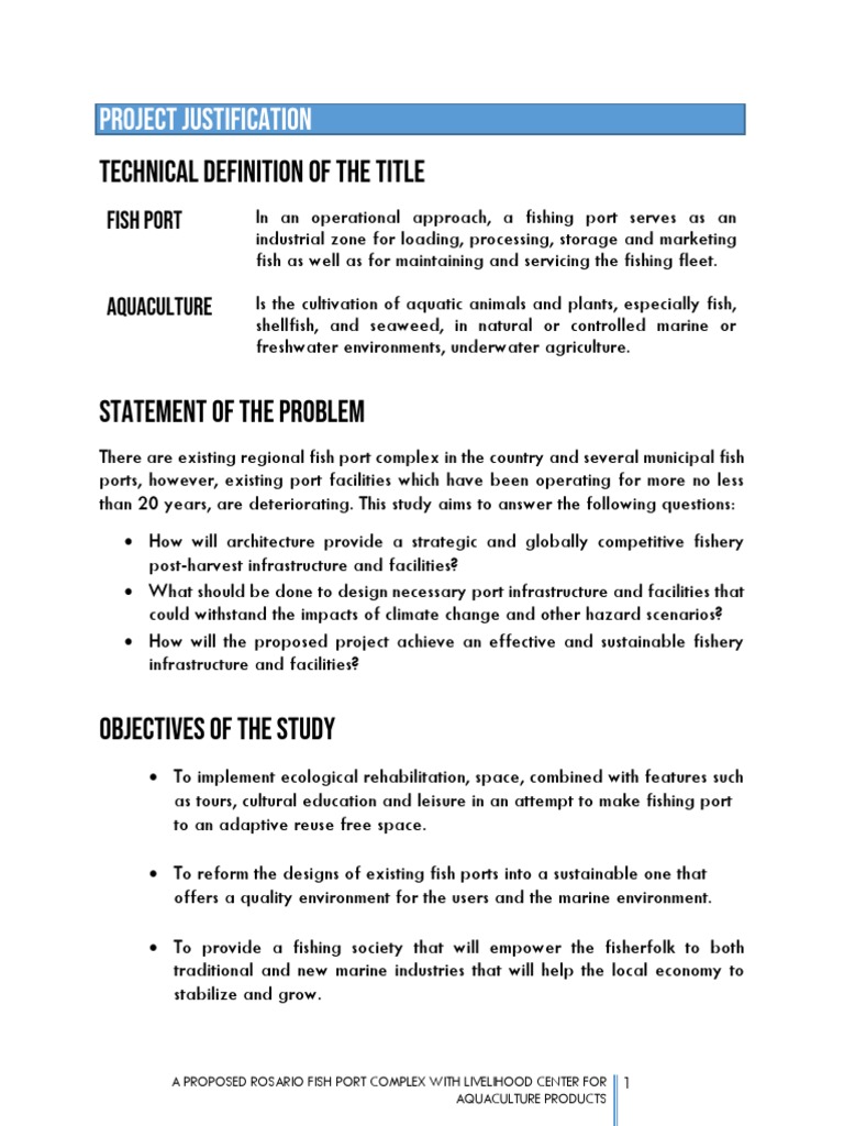 Technical Definition of The Title: Project Justification | PDF ...