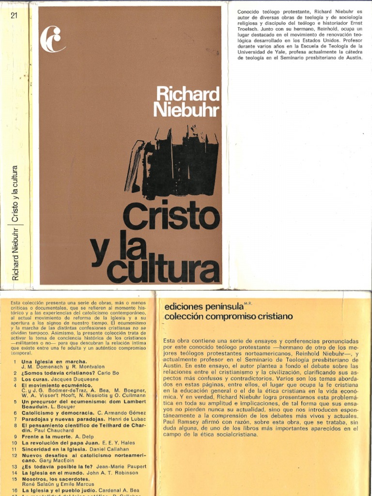 Cristo y La Cultura - H. Richard Niebuhr PDF | PDF