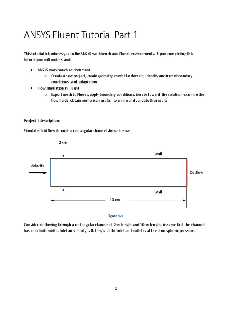 ANSYS Fluent Workbench Tutorial | PDF | Fluid Dynamics | Continuum ...
