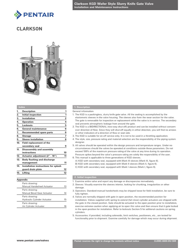 Clarkson-Wafer Slurry Valve Knife | PDF | Valve | Screw