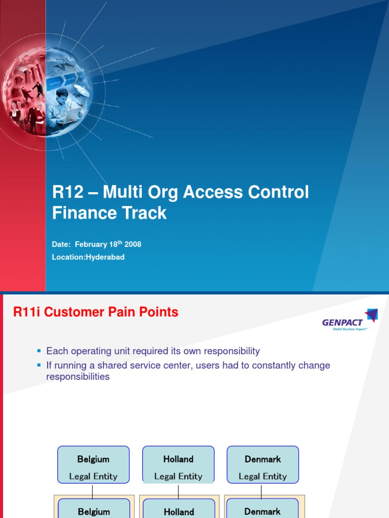 R12 - Multi Org Access Control Finance Track: Date: February 18 2008 Location:Hyderabad | PDF ...