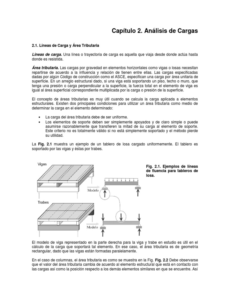 Análisis de cargas en elementos estructurales | PDF | Barlovento y ...