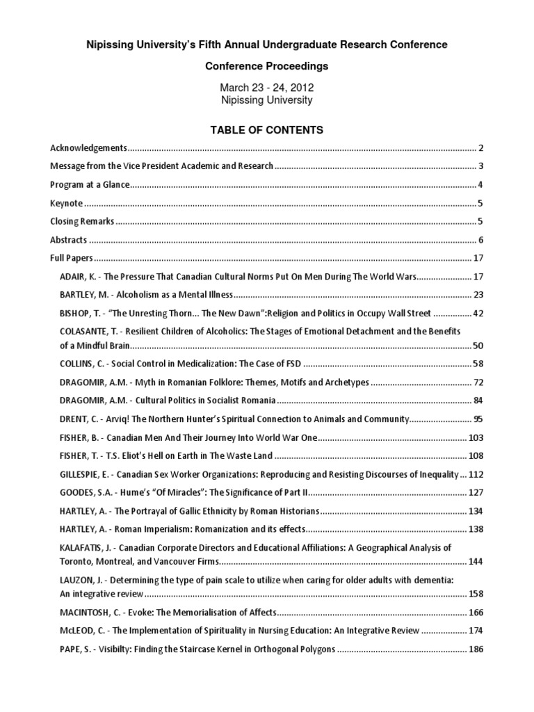 Conference Proceedings 2012 PDF | PDF | Alcoholism | Intellectual