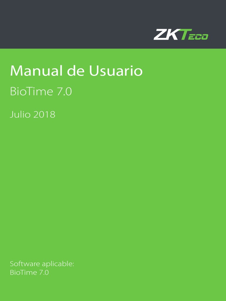 BioTime 7.0 - Manual de Usuario PDF | PDF | Contraseña | Sistema operativo