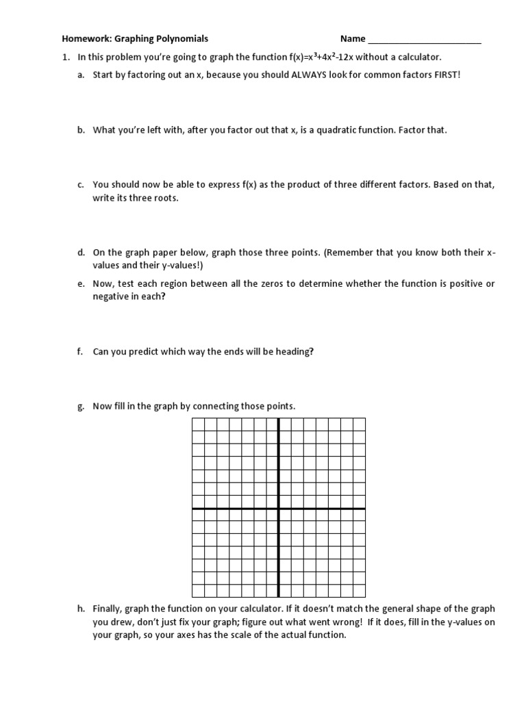 Graphing Polynomials | PDF | Teaching Methods & Materials