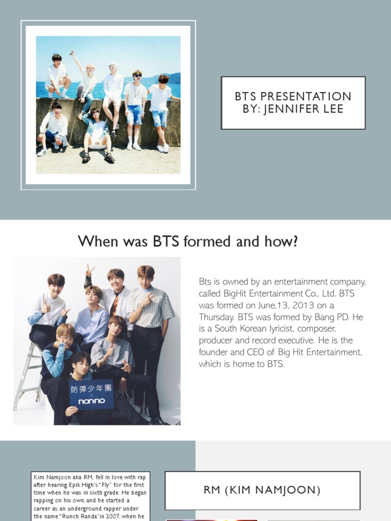 Bts Presentation | PDF | Pop Music | Entertainment