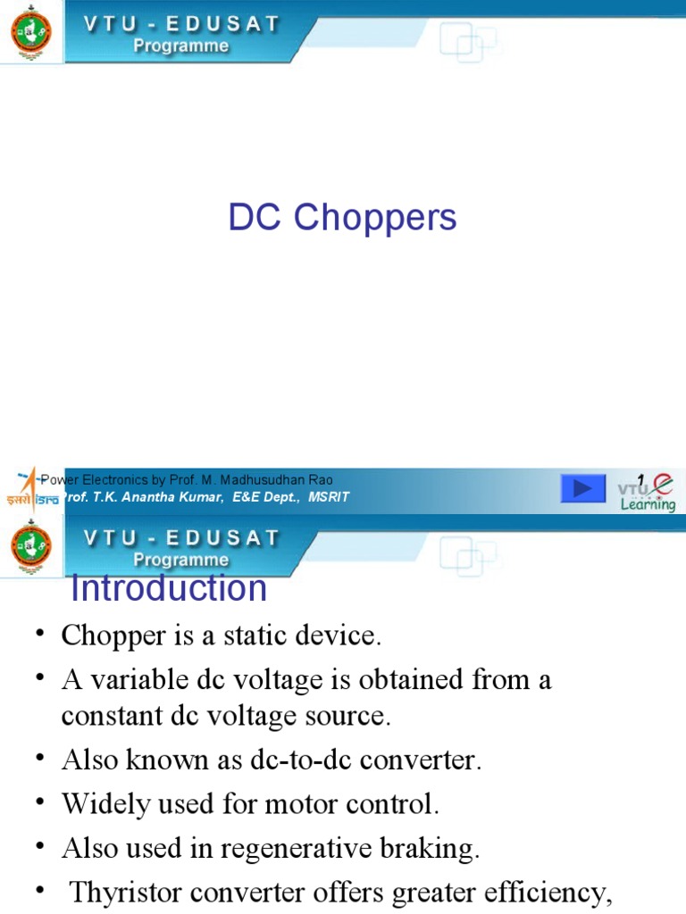 Understanding DC Choppers in Power Electronics | PDF | Power ...