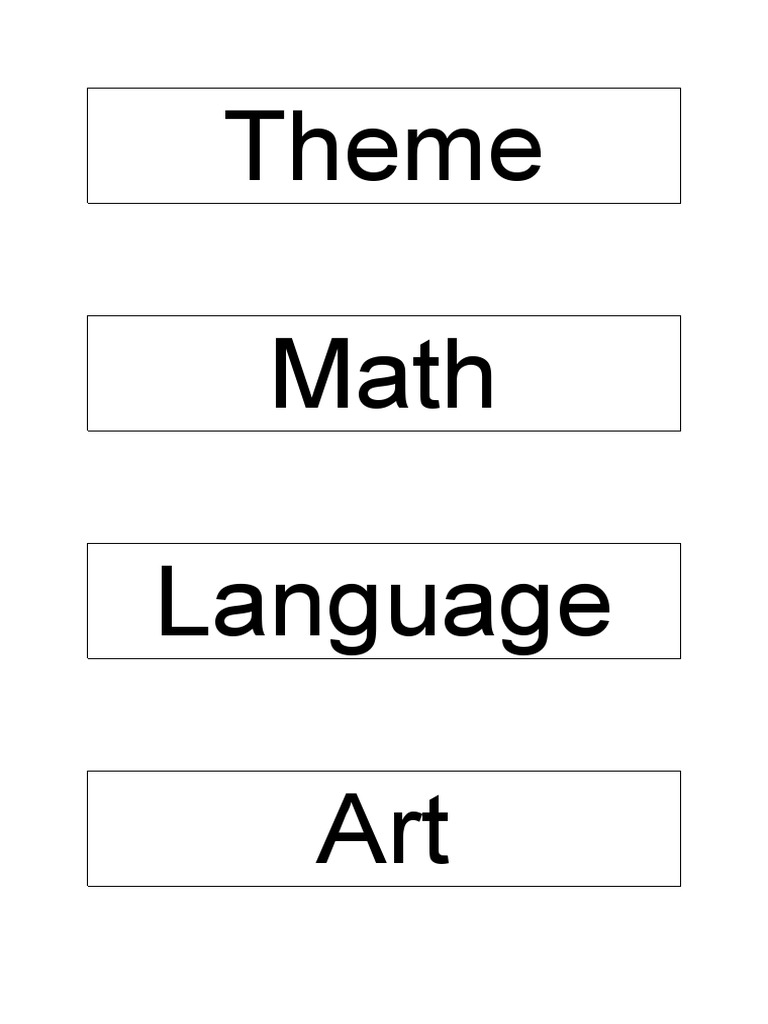 Preschool Labels | PDF