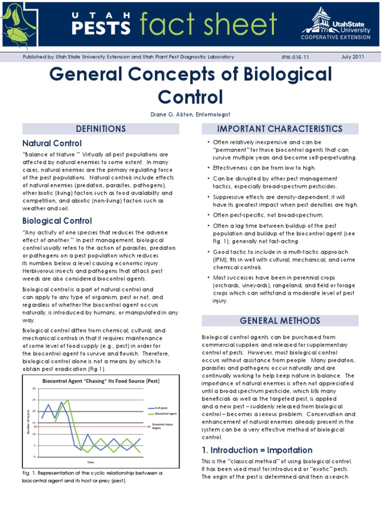 General Concepts of Biological Control PDF | PDF | Biological Pest ...
