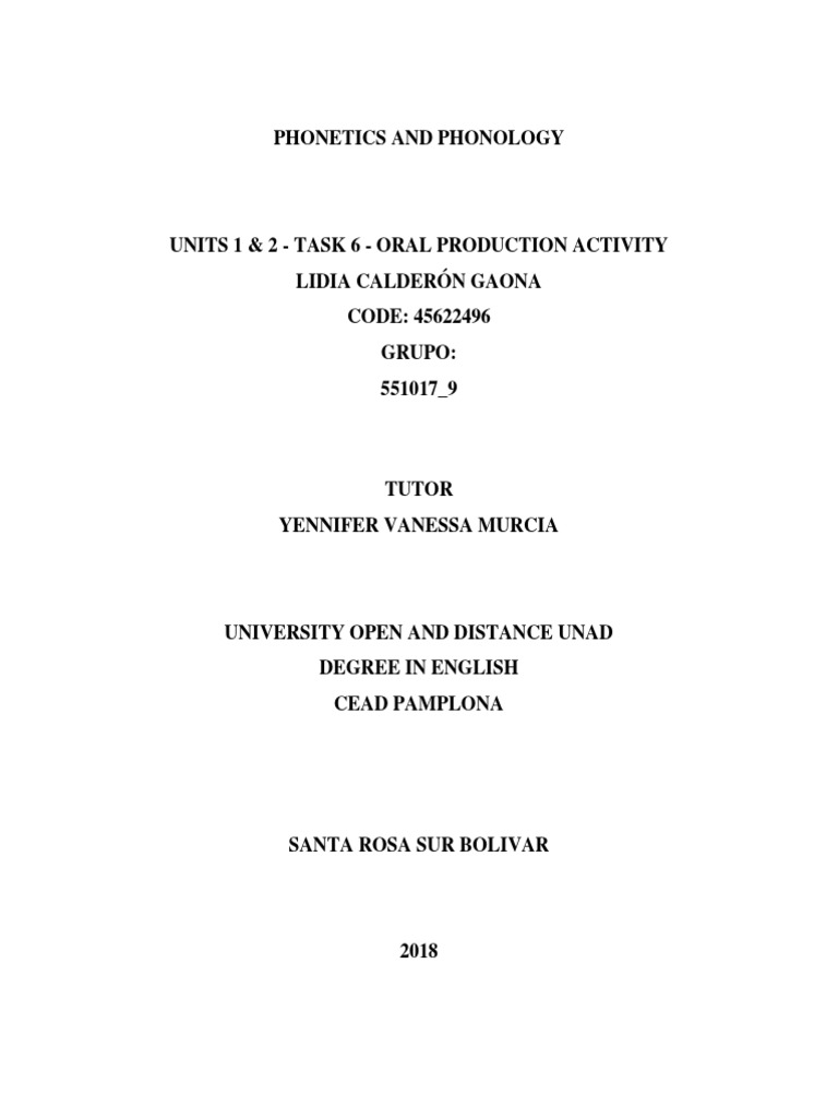 Phonetics and Phonology Task 6 | PDF | Phonology | Human Voice