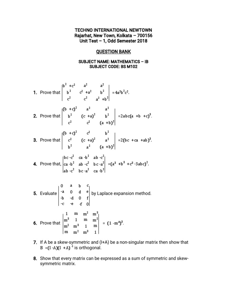 Math Question Bank | PDF | Teaching Methods & Materials