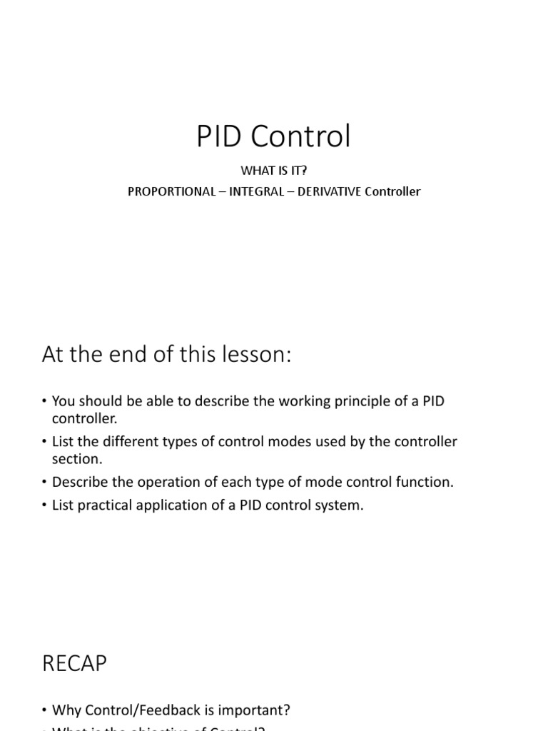 PID Control | PDF | Control Theory | Control System