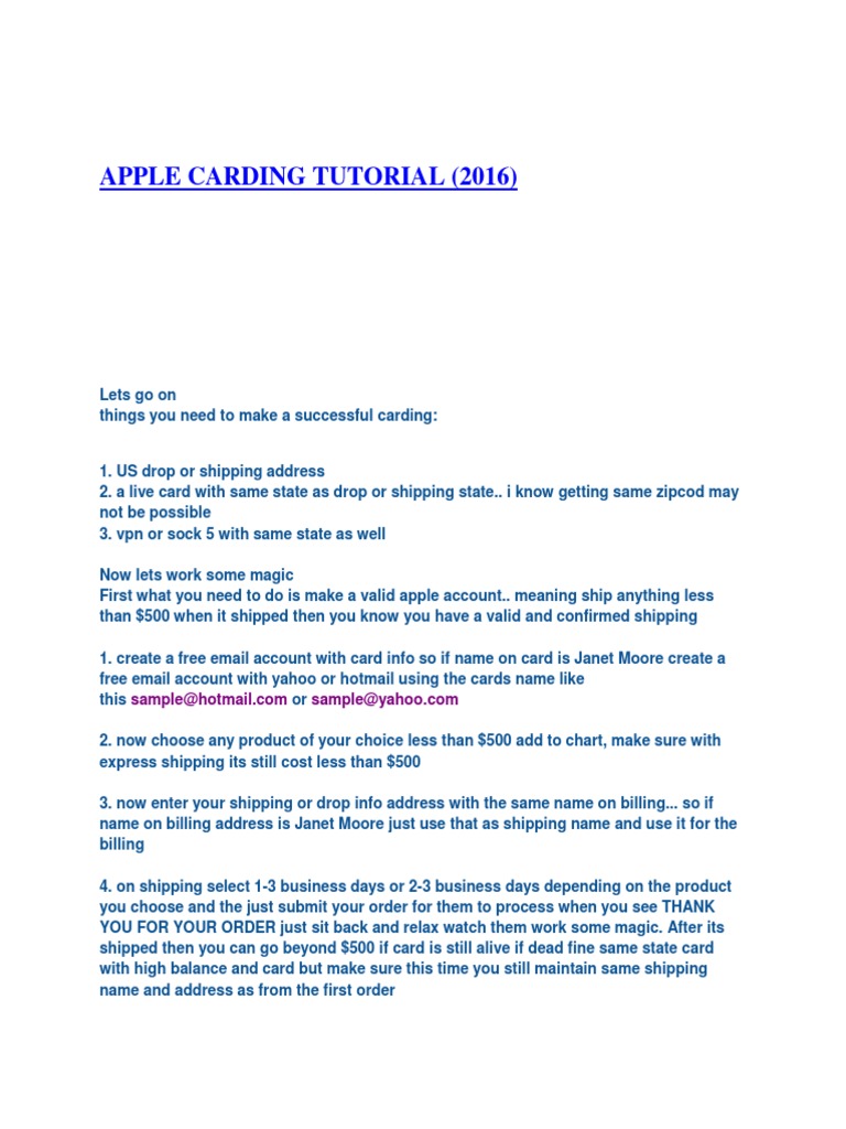 Basic Carding | PDF | Business | Self-Improvement