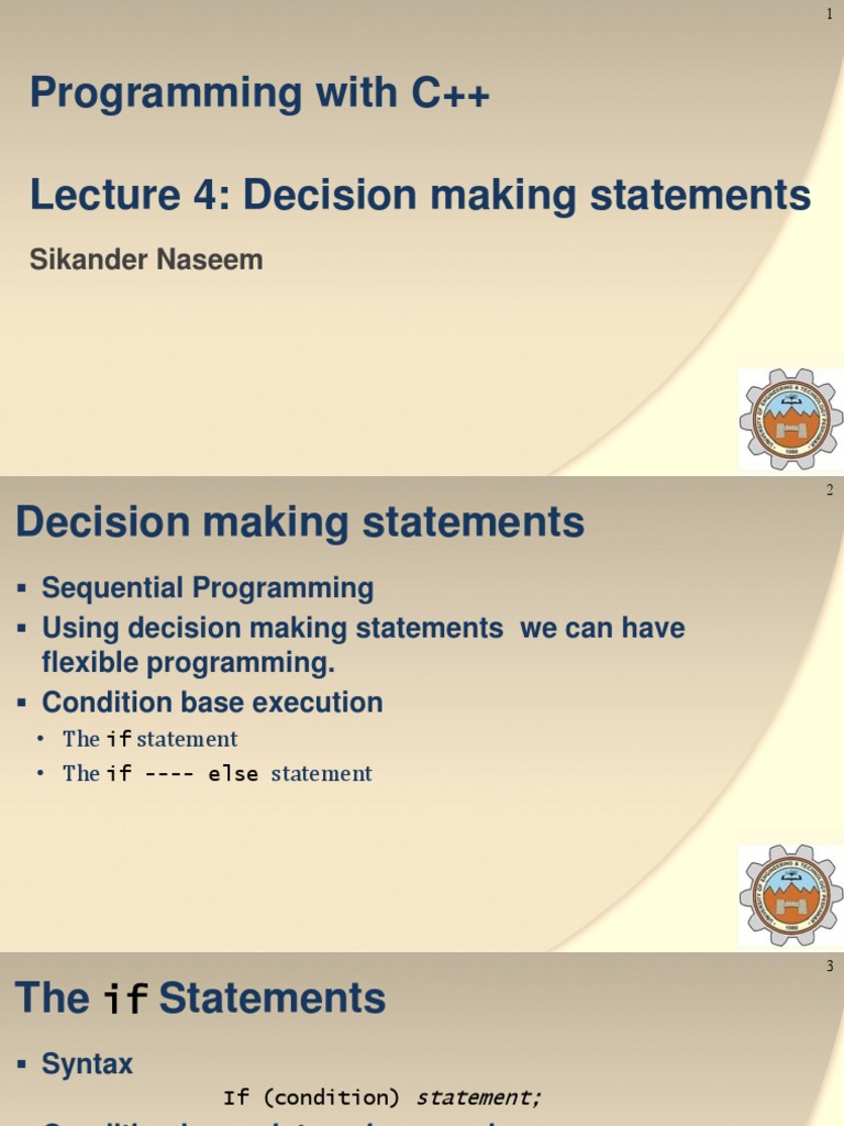 Programming With C++ - Lecture5 | PDF | Integer (Computer Science) | Integer