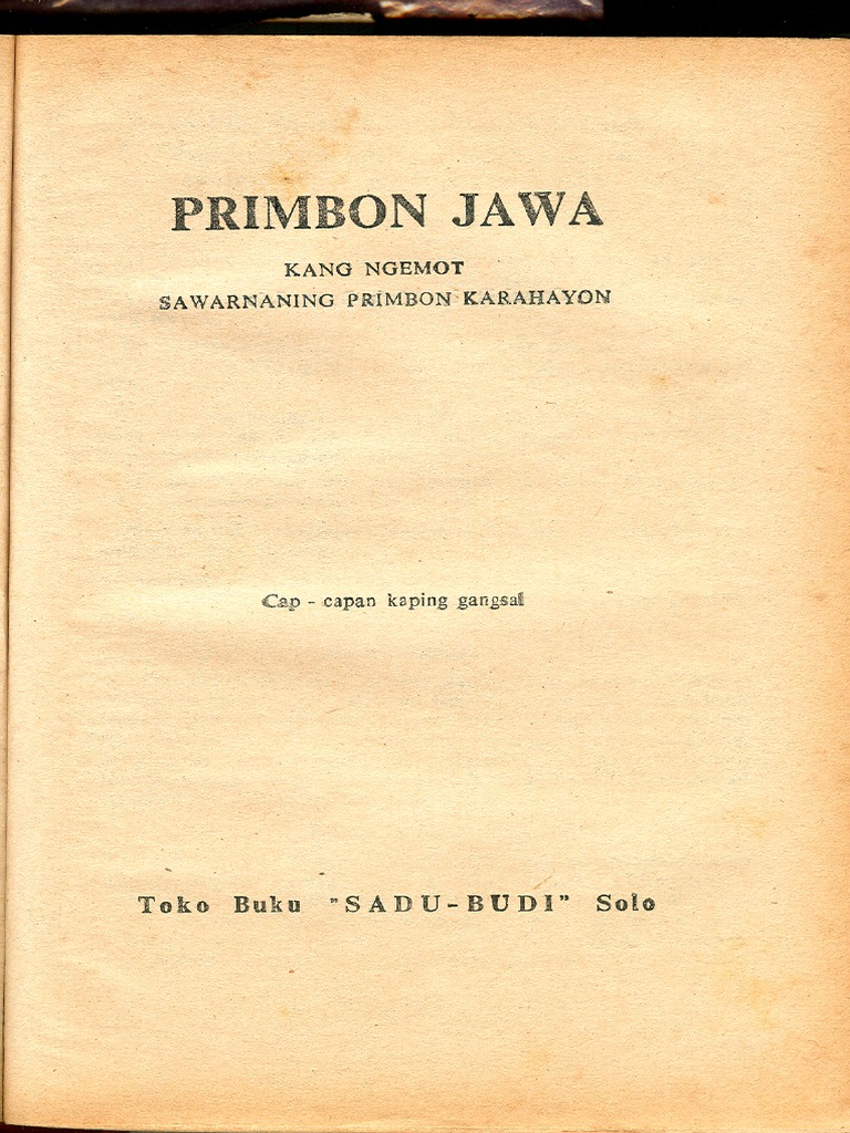 Primbon Jawa PDF | PDF