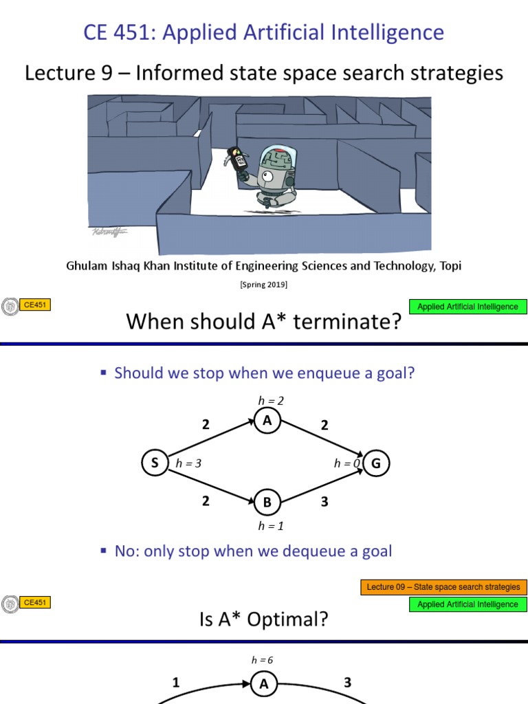 Lecture 9 - State Space Search - Informed Searches | PDF | Computational Science | Theoretical ...