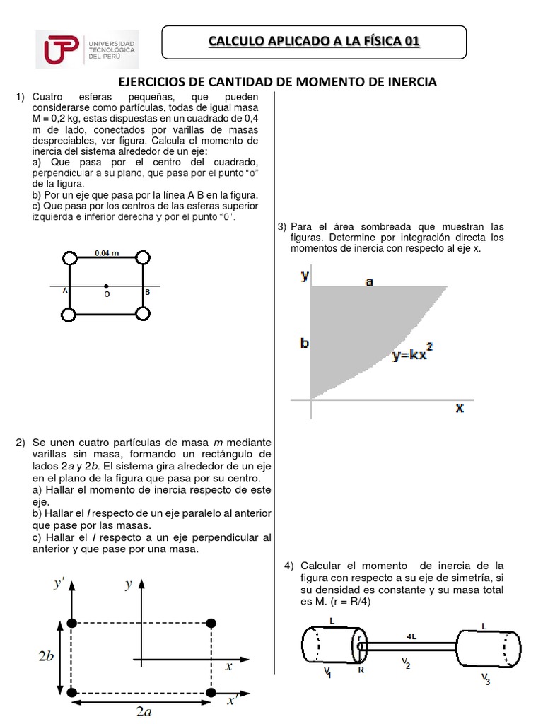 Ejerc. Mom. Inerci | PDF | Masa | Momento angular