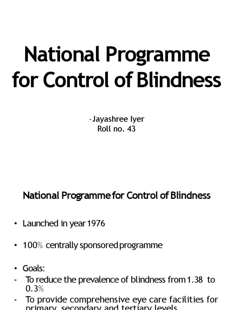 NPCB | PDF | Visual Impairment | Ophthalmology