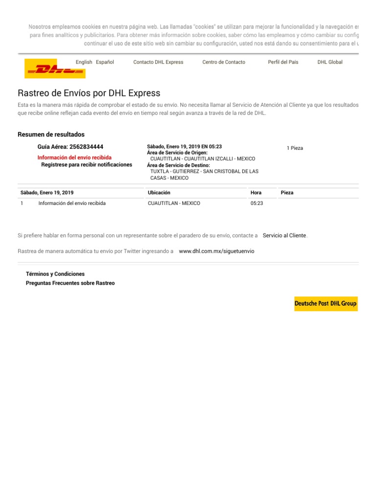 Rastreo de Envíos con DHL Express | PDF
