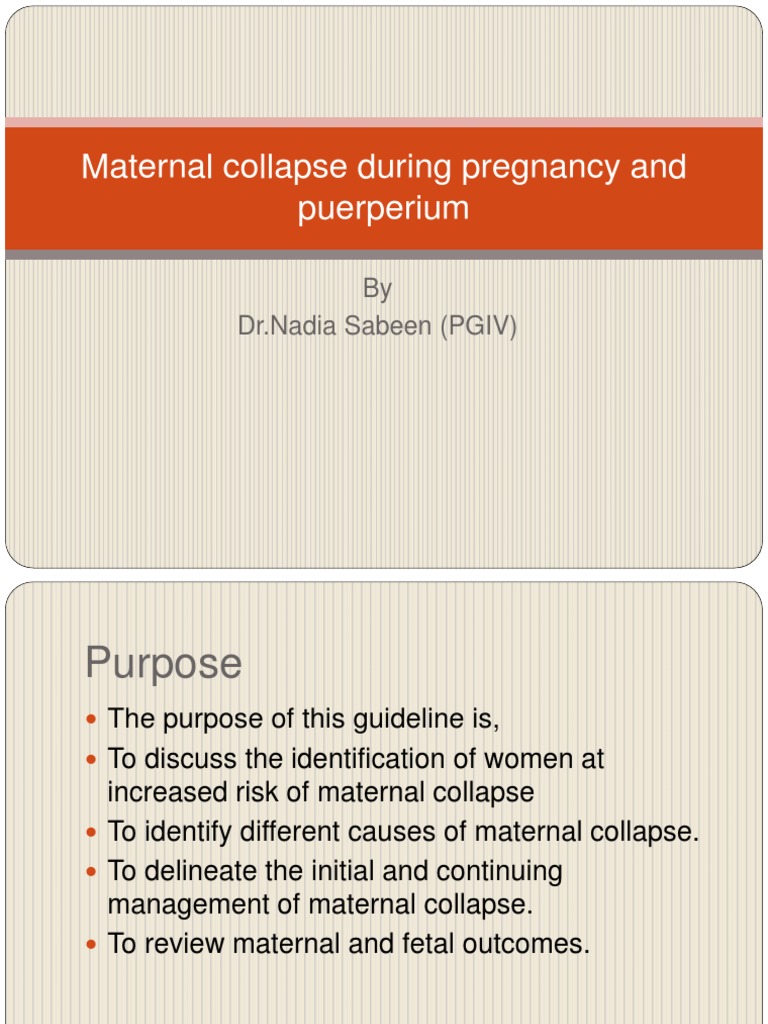 Maternal Collapse During Pregnancy | PDF | Sepsis | Cardiopulmonary ...