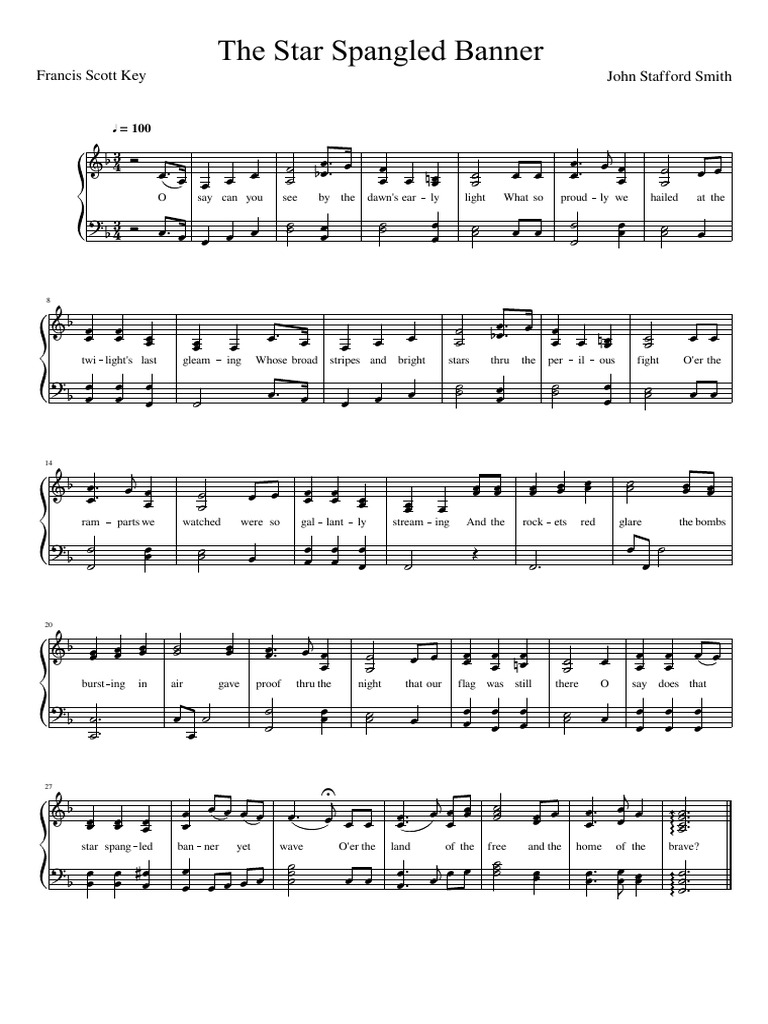 The Star Spangled Banner | PDF | The Star Spangled Banner | National ...