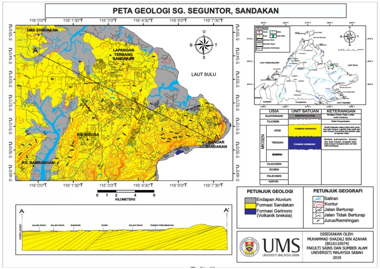 Peta Geologi Sg. Seguntor, Sandakan: T T T T T T | PDF