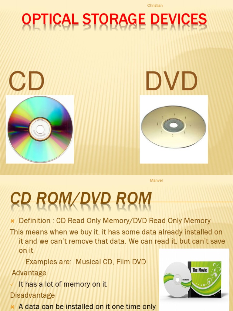 Optical Storage Devices: CD DVD | Download Free PDF | Dvd | Computer ...