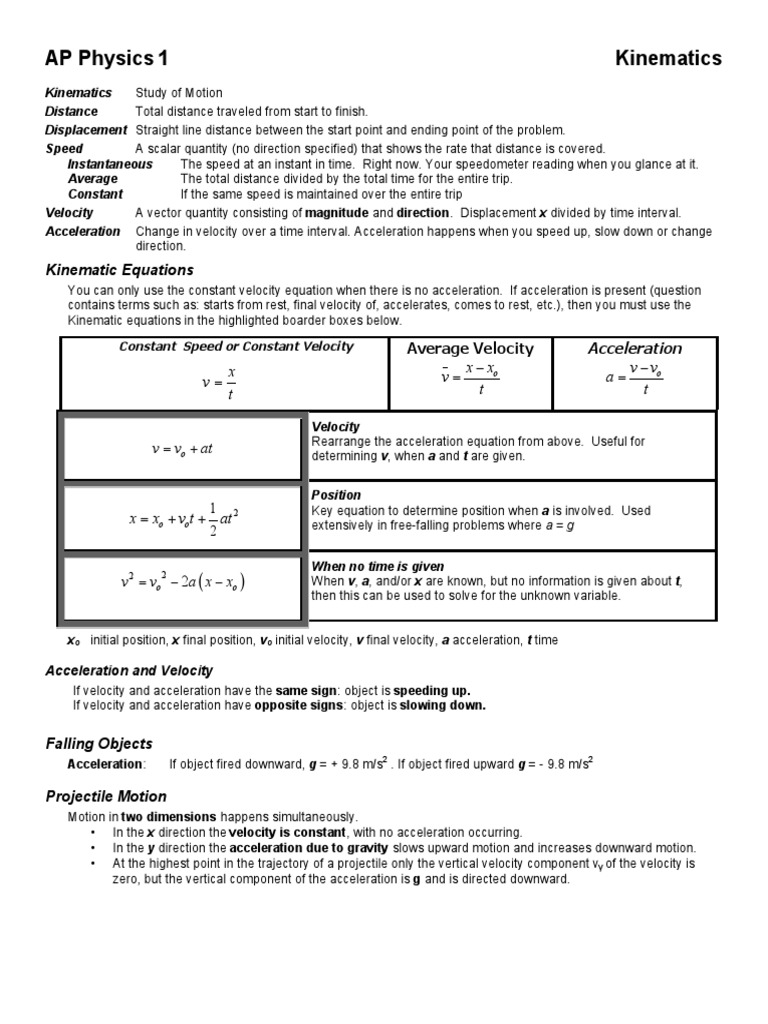 Kinematics: The study of motion | PDF | Collision | Acceleration