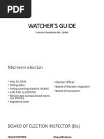 Poll Watcher's Guidelines | PDF | Polling Place | Voting