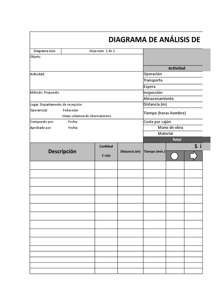 Diagrama DAP Formato | PDF