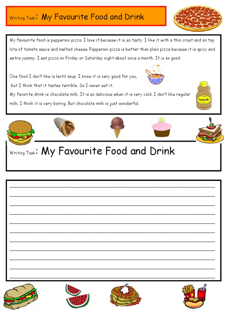 Creative Writingmy Favorite Food Drink 12 A1 Level | PDF