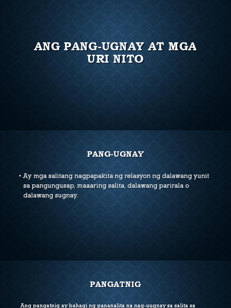 Ang Pang-Ugnay at Mga Uri Nito | PDF