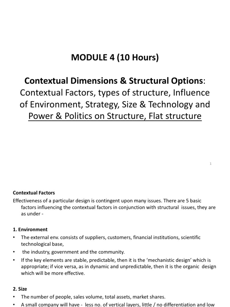 Module4 Contextual Dimensions | PDF | Strategic Management | Decision Making