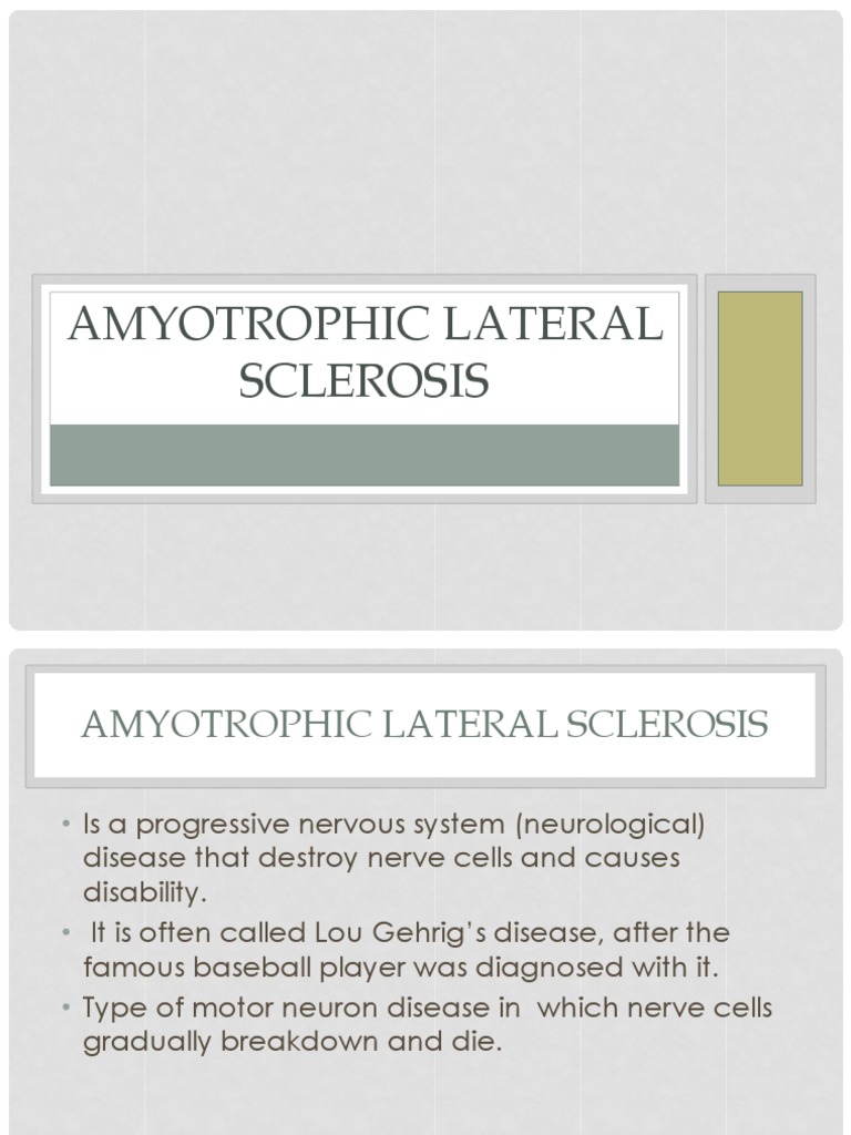Amyotrophic Lateral Sclerosis | PDF | Amyotrophic Lateral Sclerosis ...