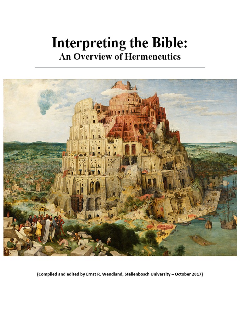 Interpreting The Bible An Overview of He | PDF | Biblical Hermeneutics ...