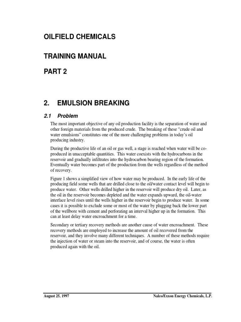 Emulsion Breaking PDF | PDF | Emulsion | Petroleum
