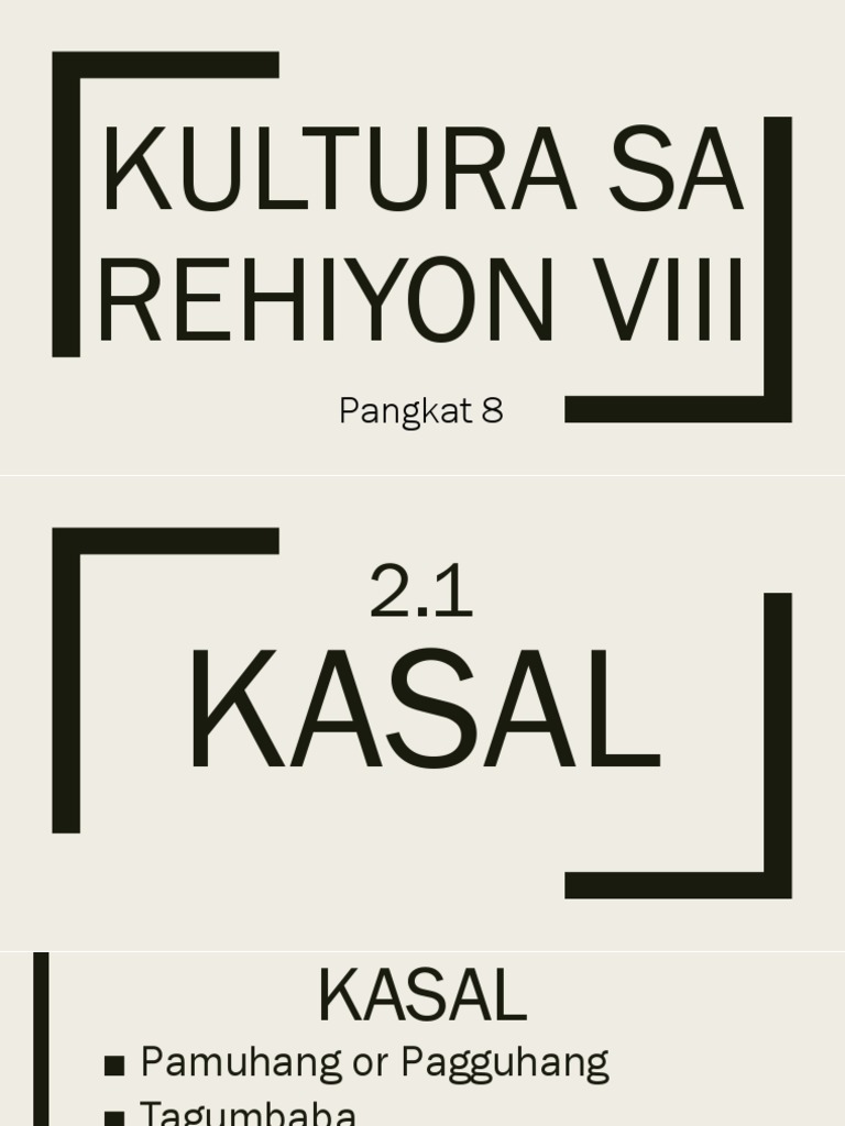 Kultura Sa Rehiyon VIII | PDF
