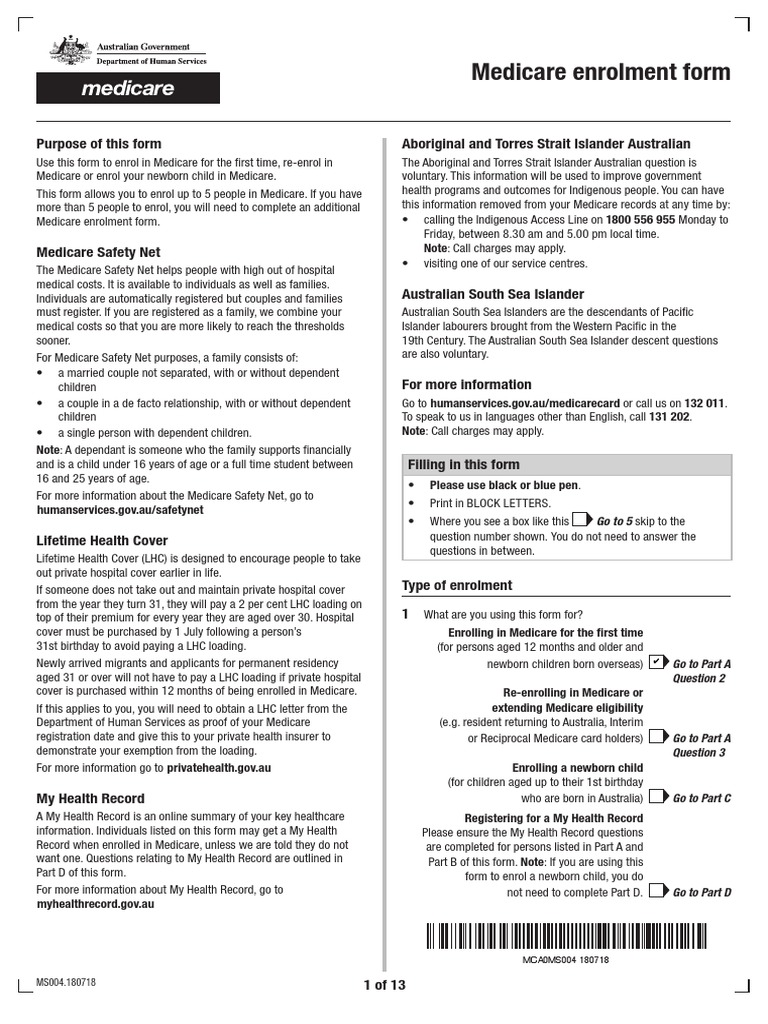 Medicare Form PDF | PDF | Indigenous Australians | Travel Visa