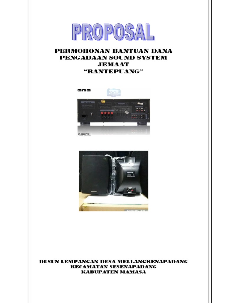 PROPOSAL - Pengadaan Sound System. | PDF