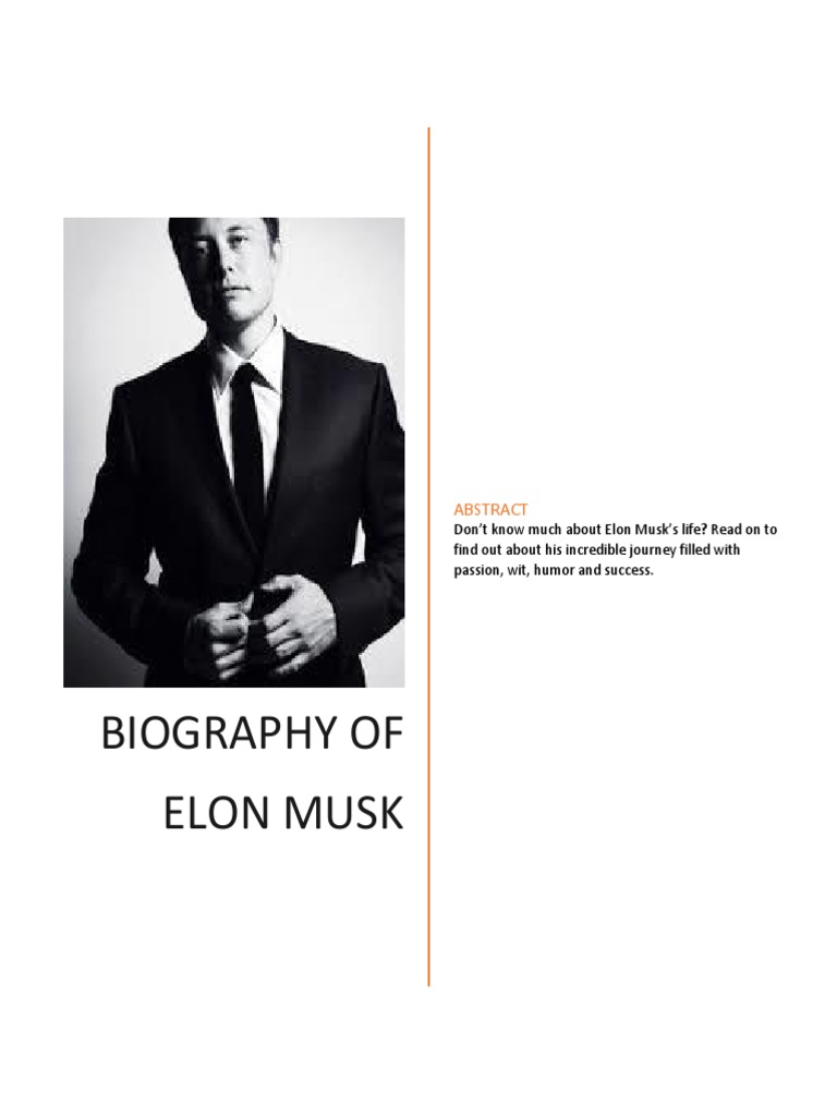 Elon Musk: Biography and Achievements | PDF | Elon Musk