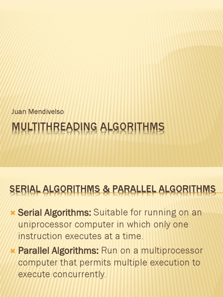 Multithreading Algorithms | Download Free PDF | Parallel Computing | Thread (Computing)
