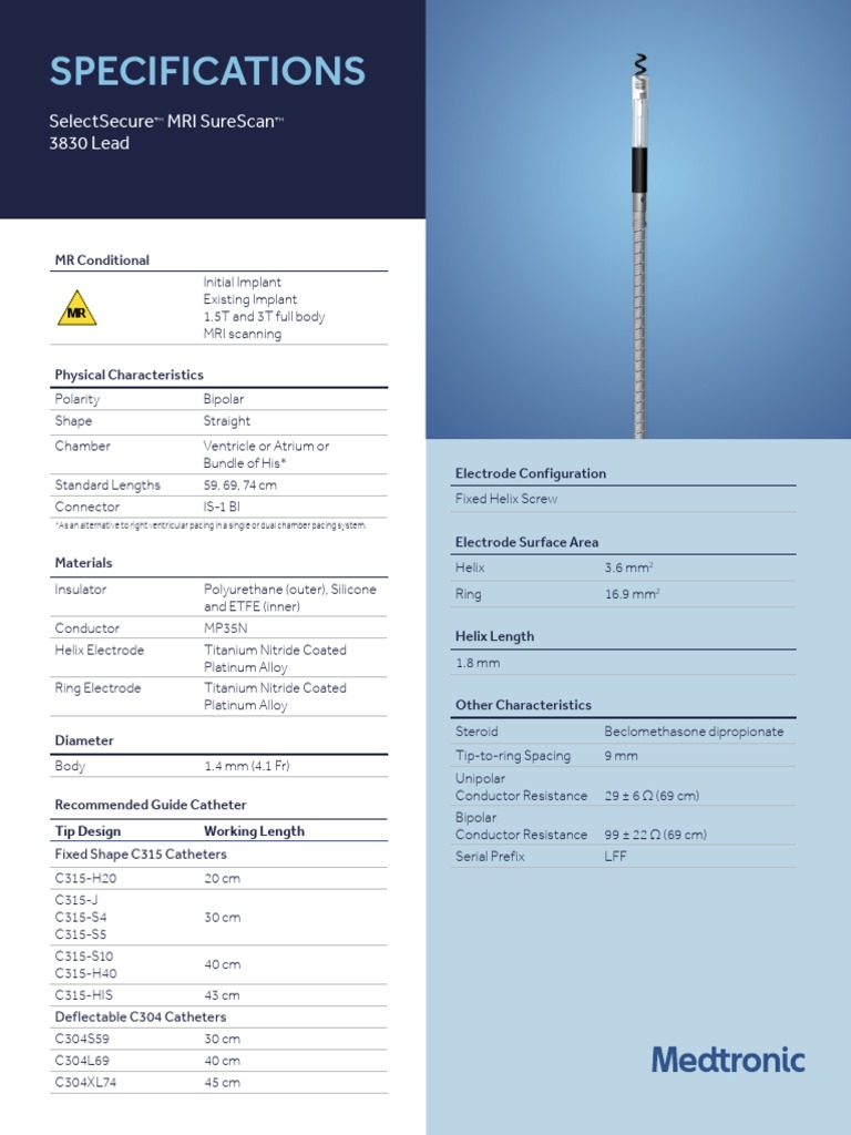 201702030bEN Selectsecure 3830 Spec Sheet | PDF | Artificial Cardiac ...